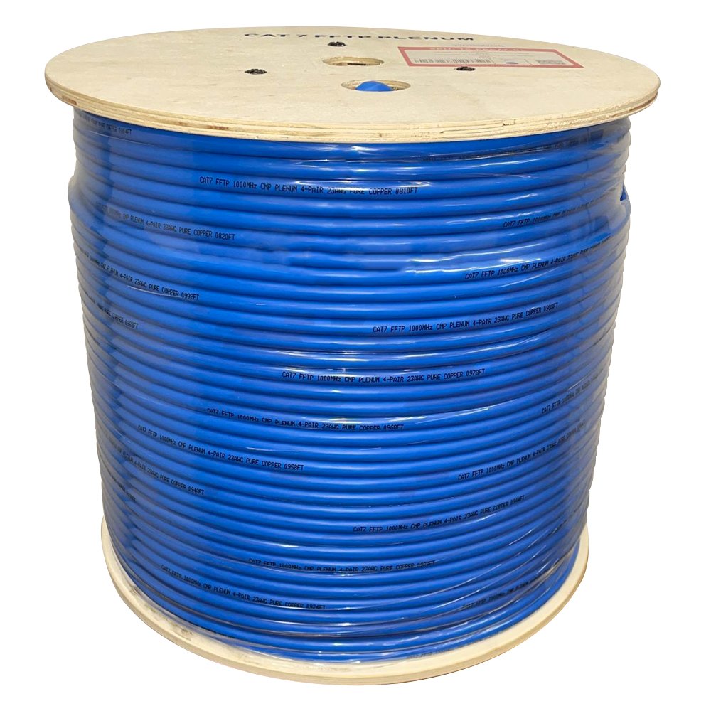 Cat7 Plenum Pure Copper 850Mhz 1000ft SFTP Bulk Ethernet Cable | Tele ... Cat7 Plenum Pure Copper 850Mhz 1000ft SFTP Bulk Ethernet Cable | Tele ...